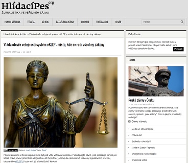 Hlídacípes.org: Vláda otevře veřejnosti systém eKLEP – místo, kde se ...